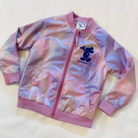 Disney | Jackets & Coats | Disney 5th Anniversary Pink Iridescent ...